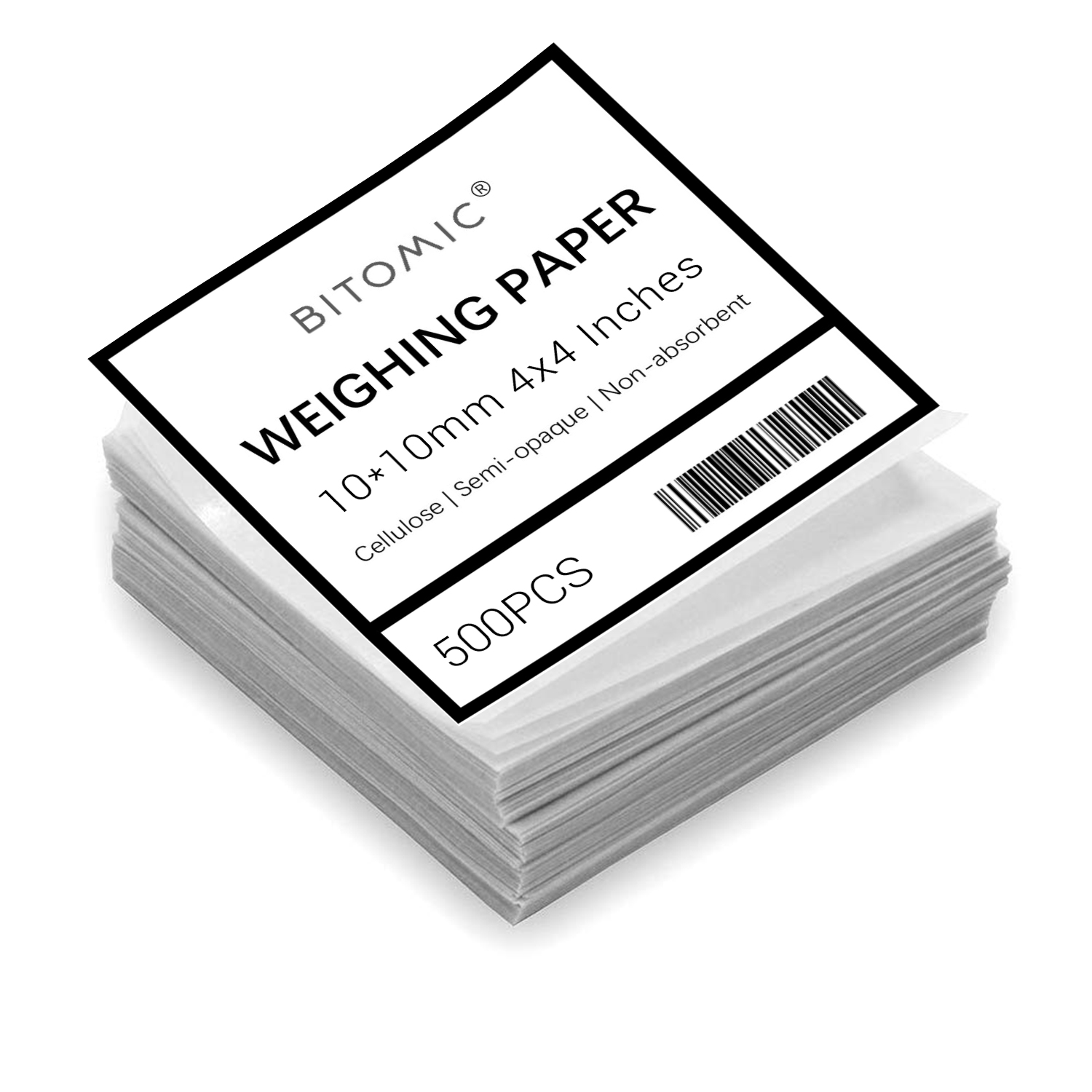 Cellulose Weighing Paper Sheet 4x4 500 PC Bitomico